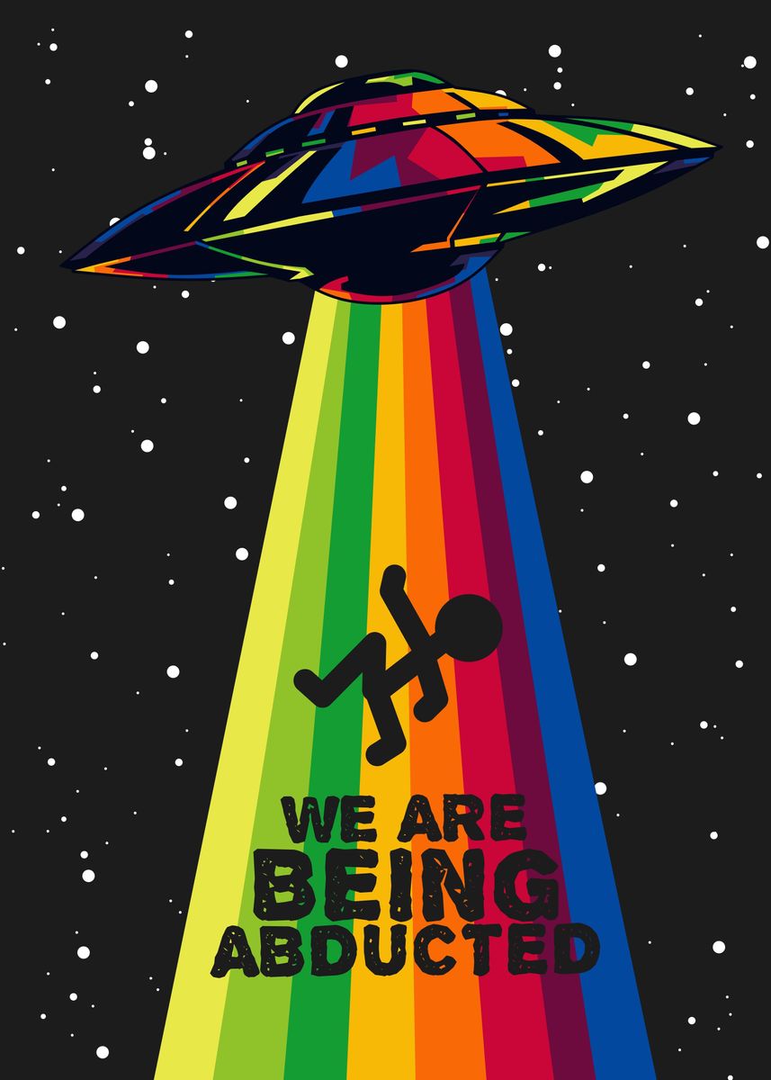 'ufo space invasion' Poster by Mshel Tyan | Displate