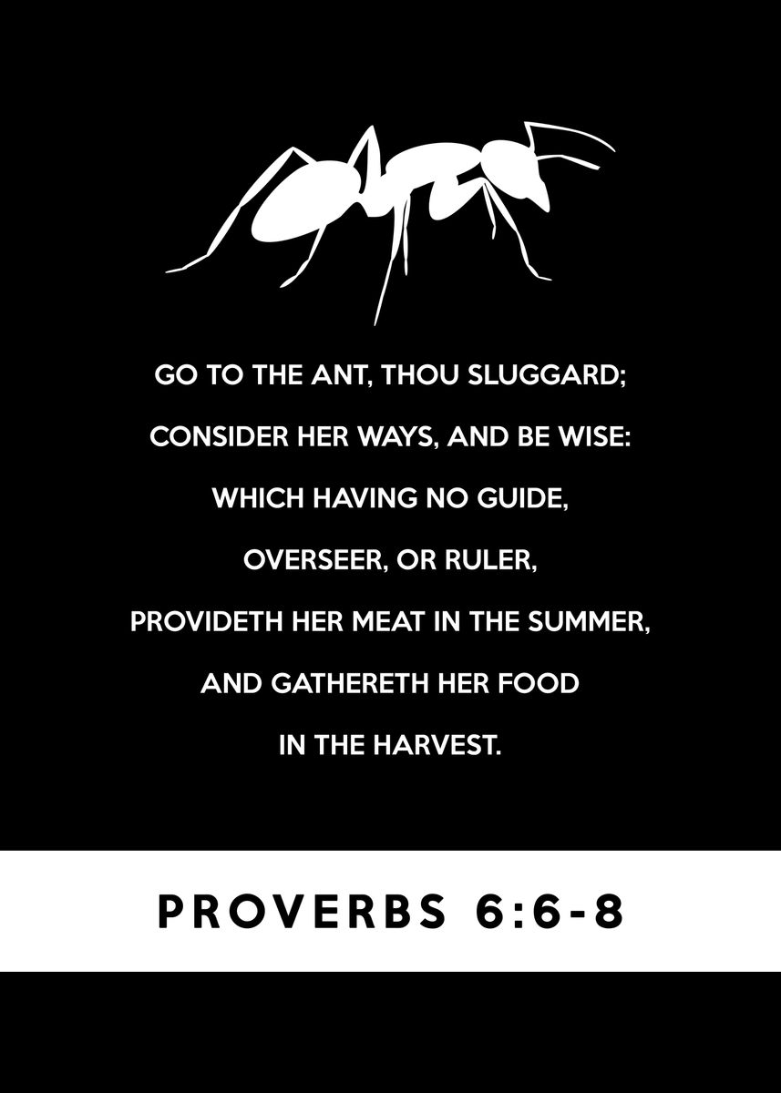 'Proverbs 6 6 8' Poster by ABConcepts | Displate
