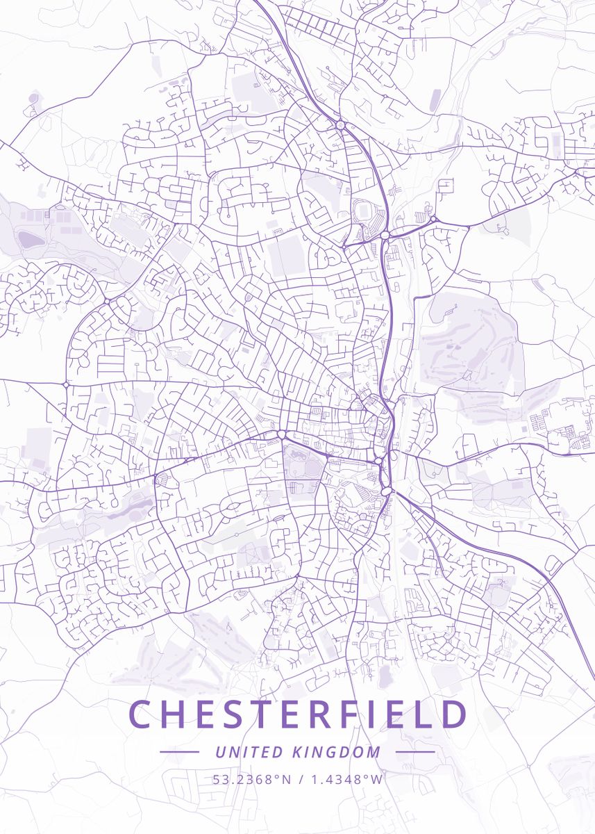 'Chesterfield UK' Poster by Designer Map Art | Displate