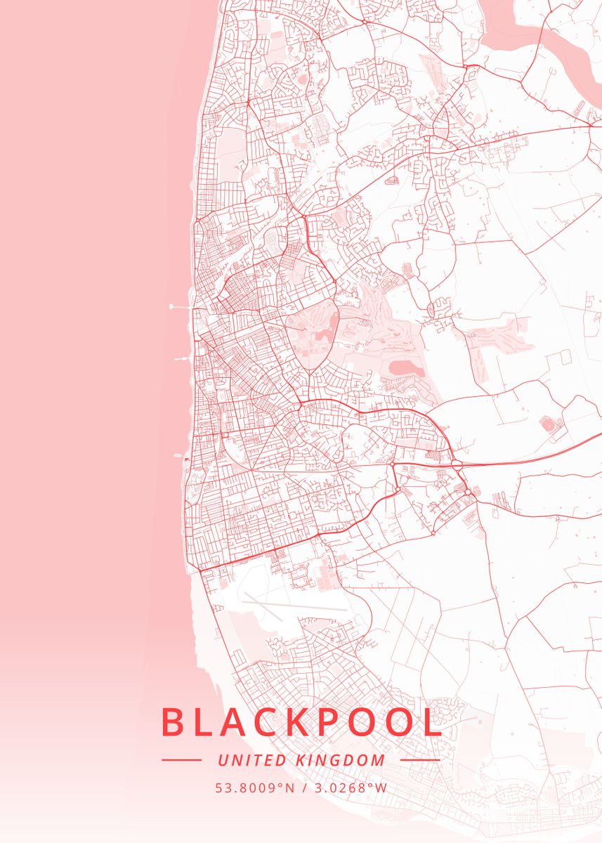 'Blackpool United Kingdom' Poster, picture, metal print, paint by ...