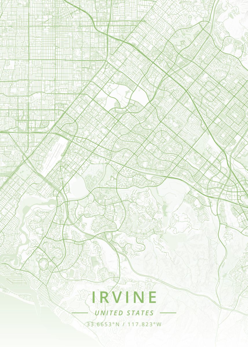 'Irvine United States' Poster, picture, metal print, paint by Designer ...