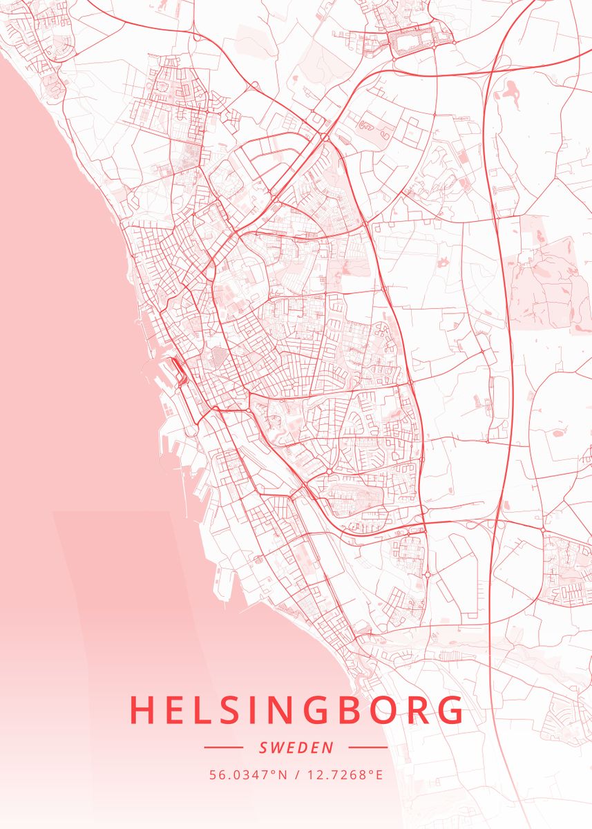'Helsingborg Sweden' Poster, picture, metal print, paint by Designer ...