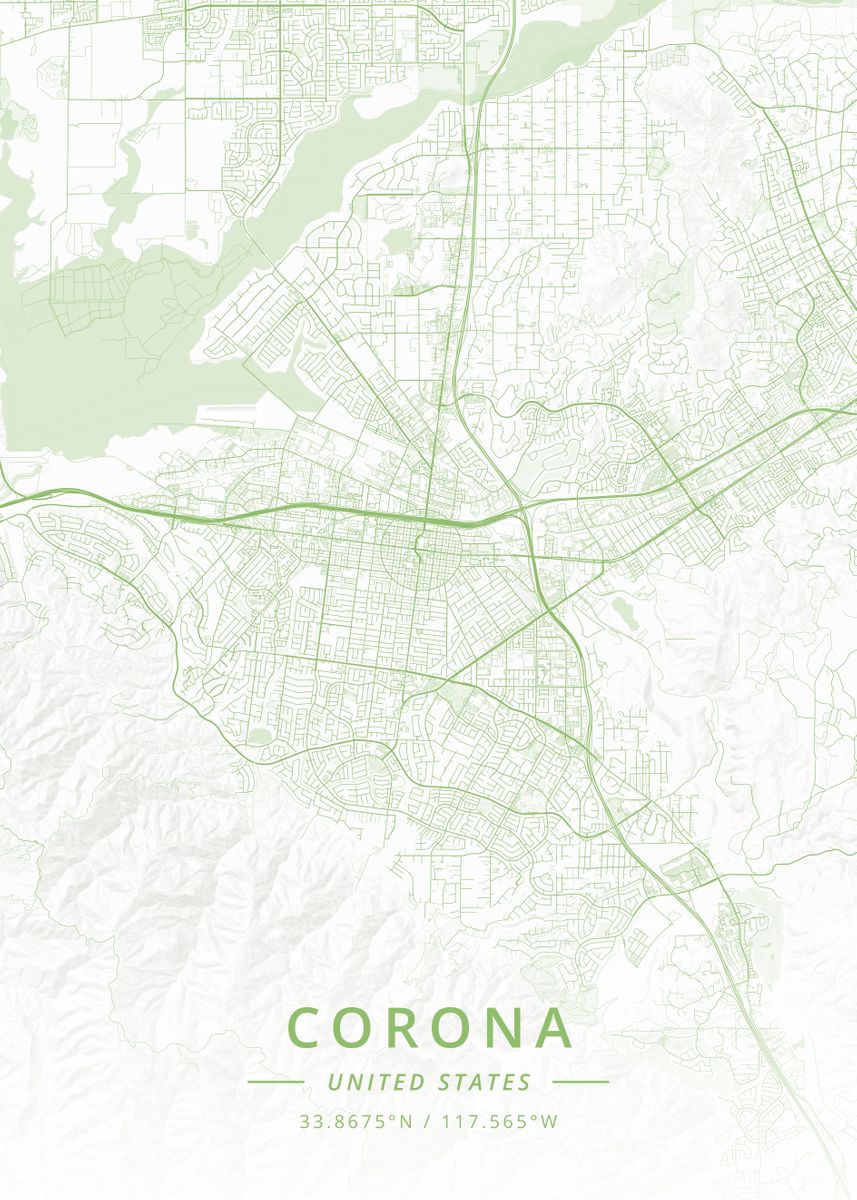 'Corona United States' Poster, picture, metal print, paint by Designer ...