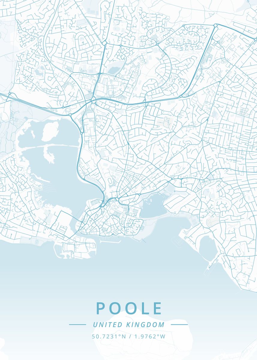 'Poole United Kingdom' Poster by Designer Map Art | Displate