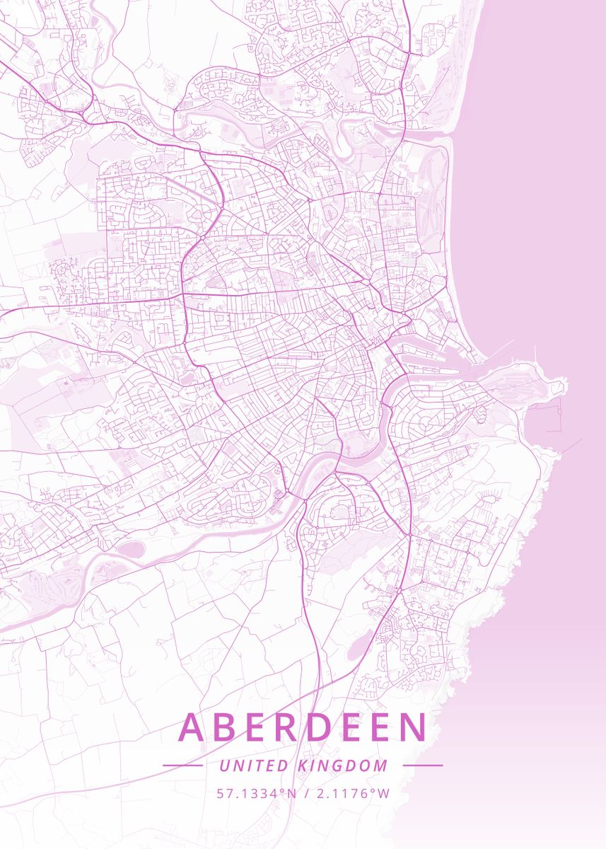 'Aberdeen United Kingdom' Poster by Designer Map Art | Displate