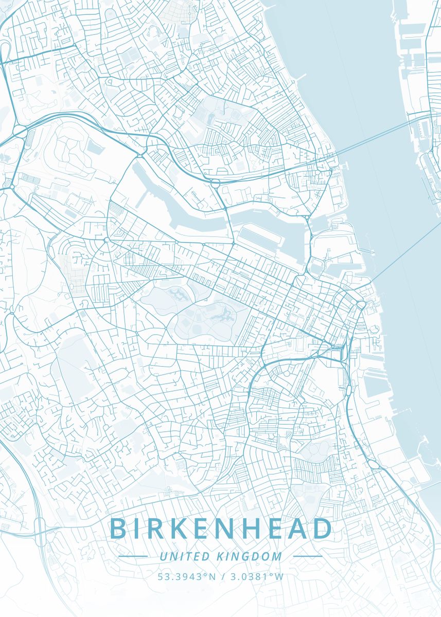 'Birkenhead United Kingdom' Poster, picture, metal print, paint by ...