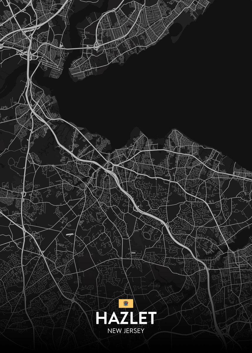 'Hazlet NJ' Poster, picture, metal print, paint by IMR Designs | Displate