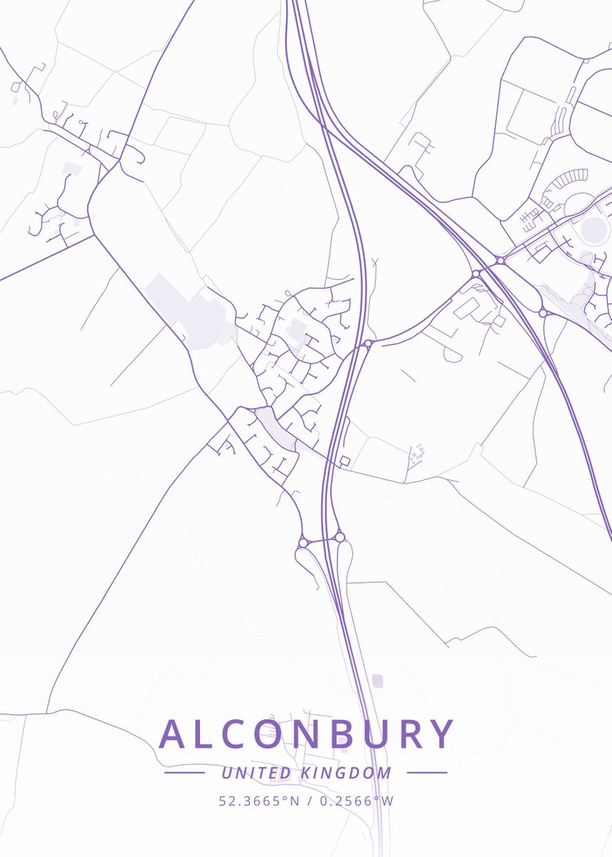 'Alconbury United Kingdom' Poster by Designer Map Art | Displate