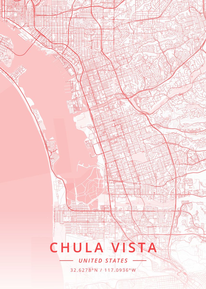 'Chula Vista United States' Poster, picture, metal print, paint by ...