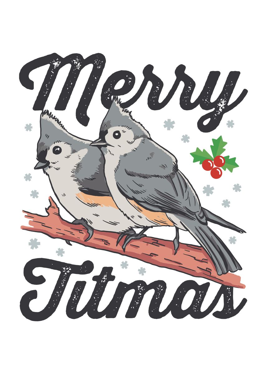 'Tufted Titmouse Funny' Poster, picture, metal print, paint by Phil ...