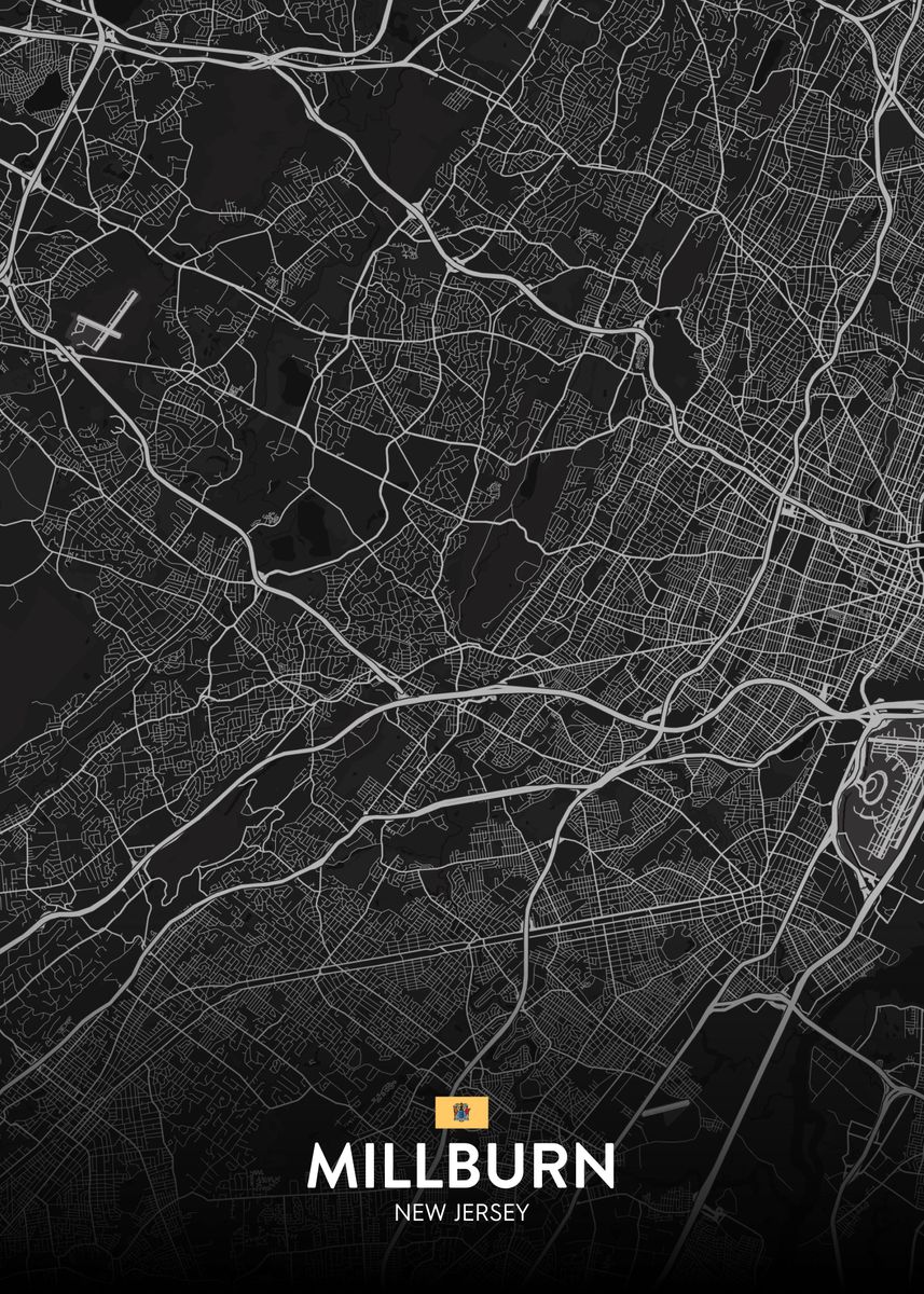 'Millburn NJ' Poster by IMR Designs | Displate