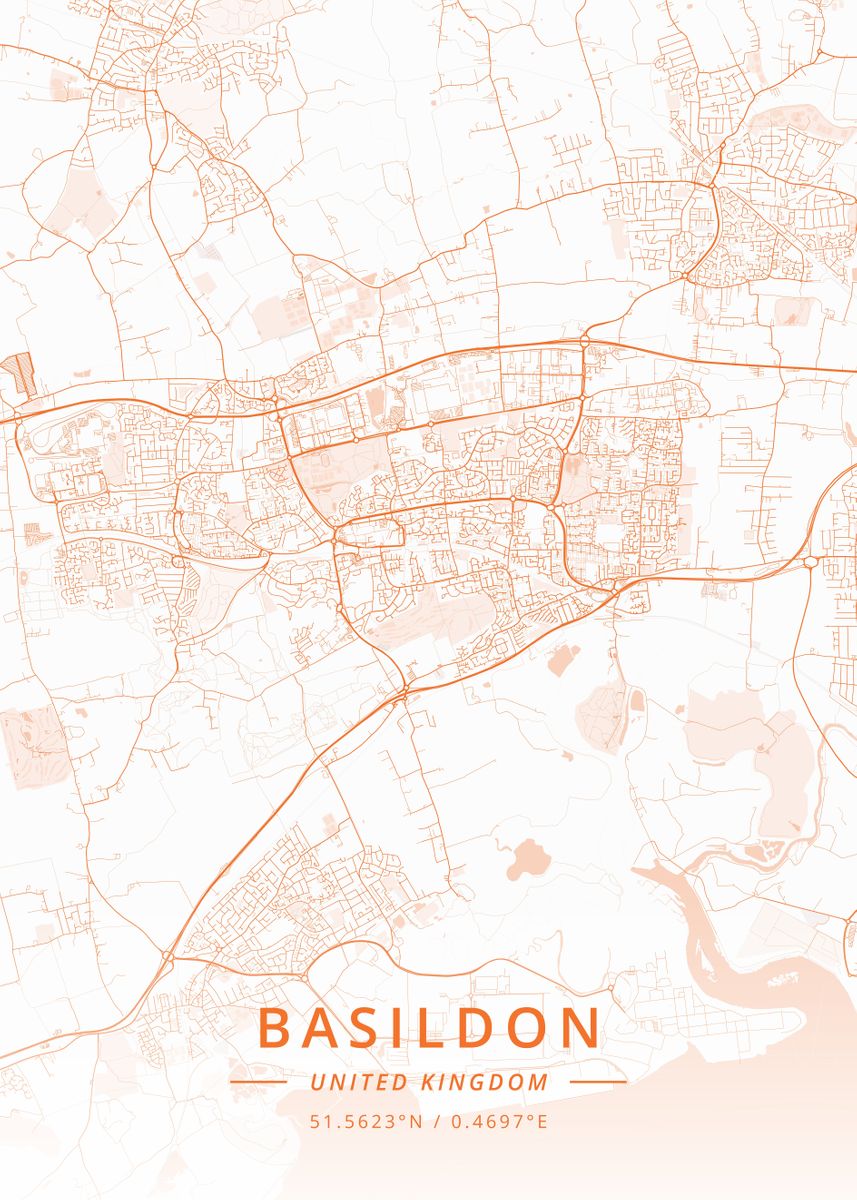 'Basildon United Kingdom' Poster, picture, metal print, paint by ...