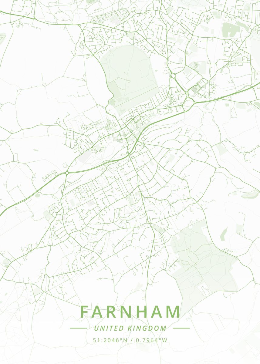 'Farnham United Kingdom' Poster, picture, metal print, paint by ...