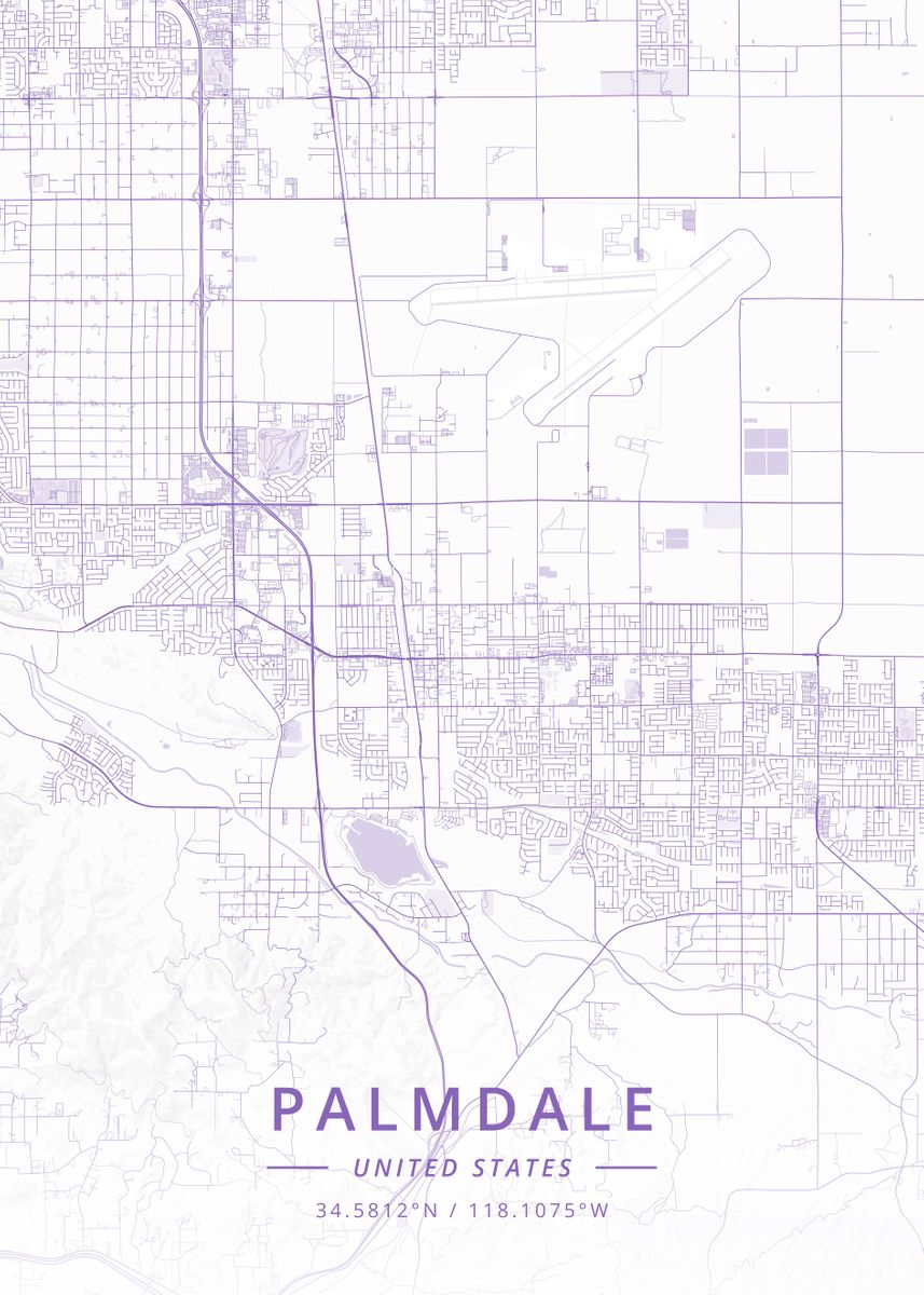 'Palmdale United States' Poster, picture, metal print, paint by ...