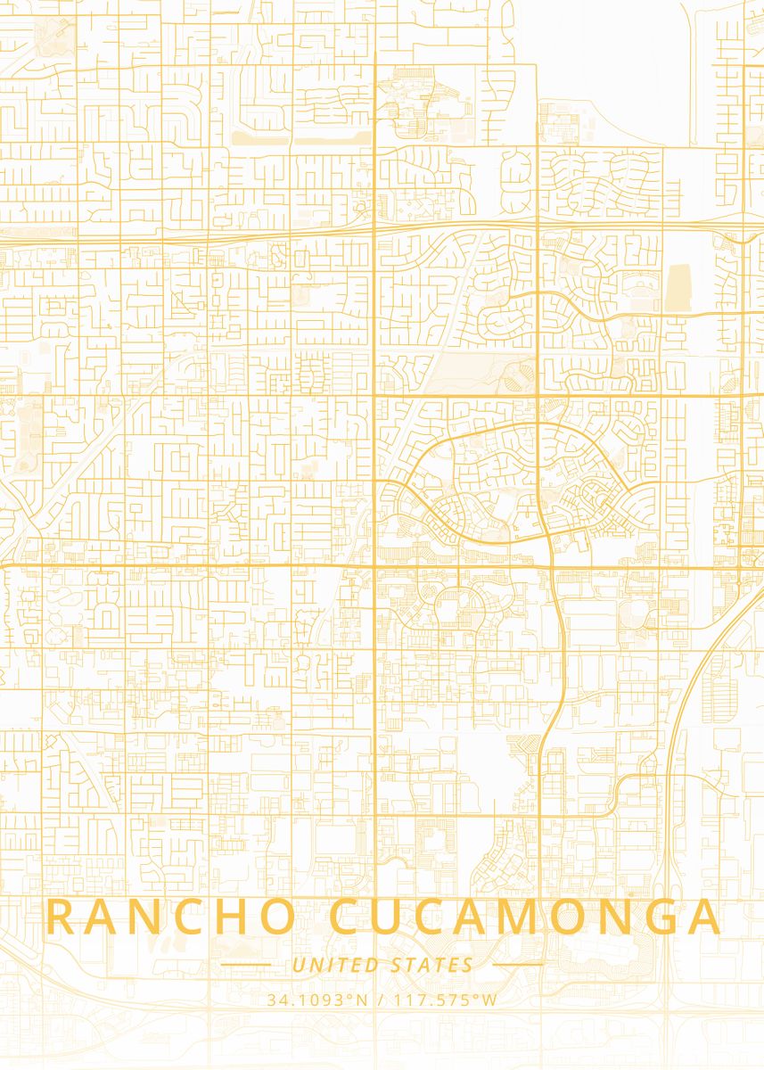 'Rancho Cucamonga US' Poster, picture, metal print, paint by Designer ...