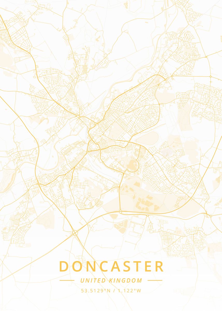 'Doncaster United Kingdom' Poster, picture, metal print, paint by ...