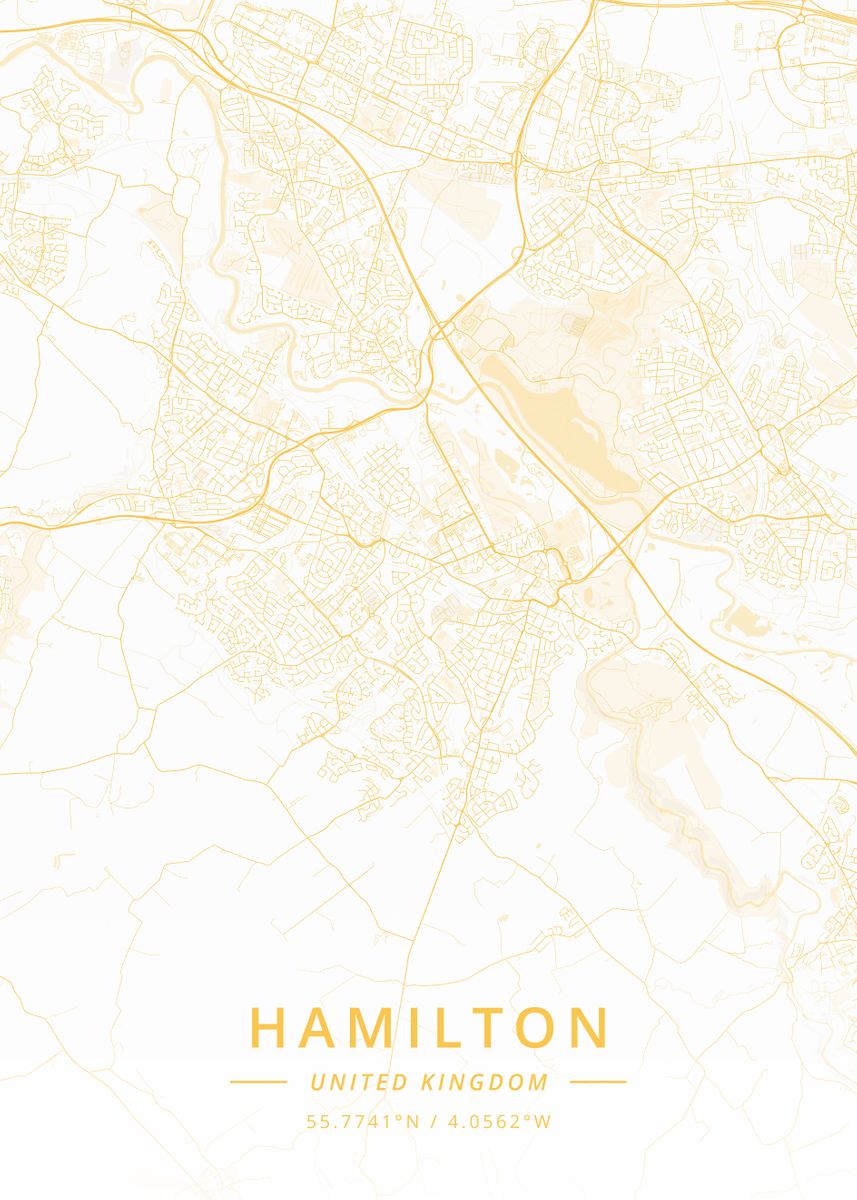 'Hamilton United Kingdom' Poster, picture, metal print, paint by ...