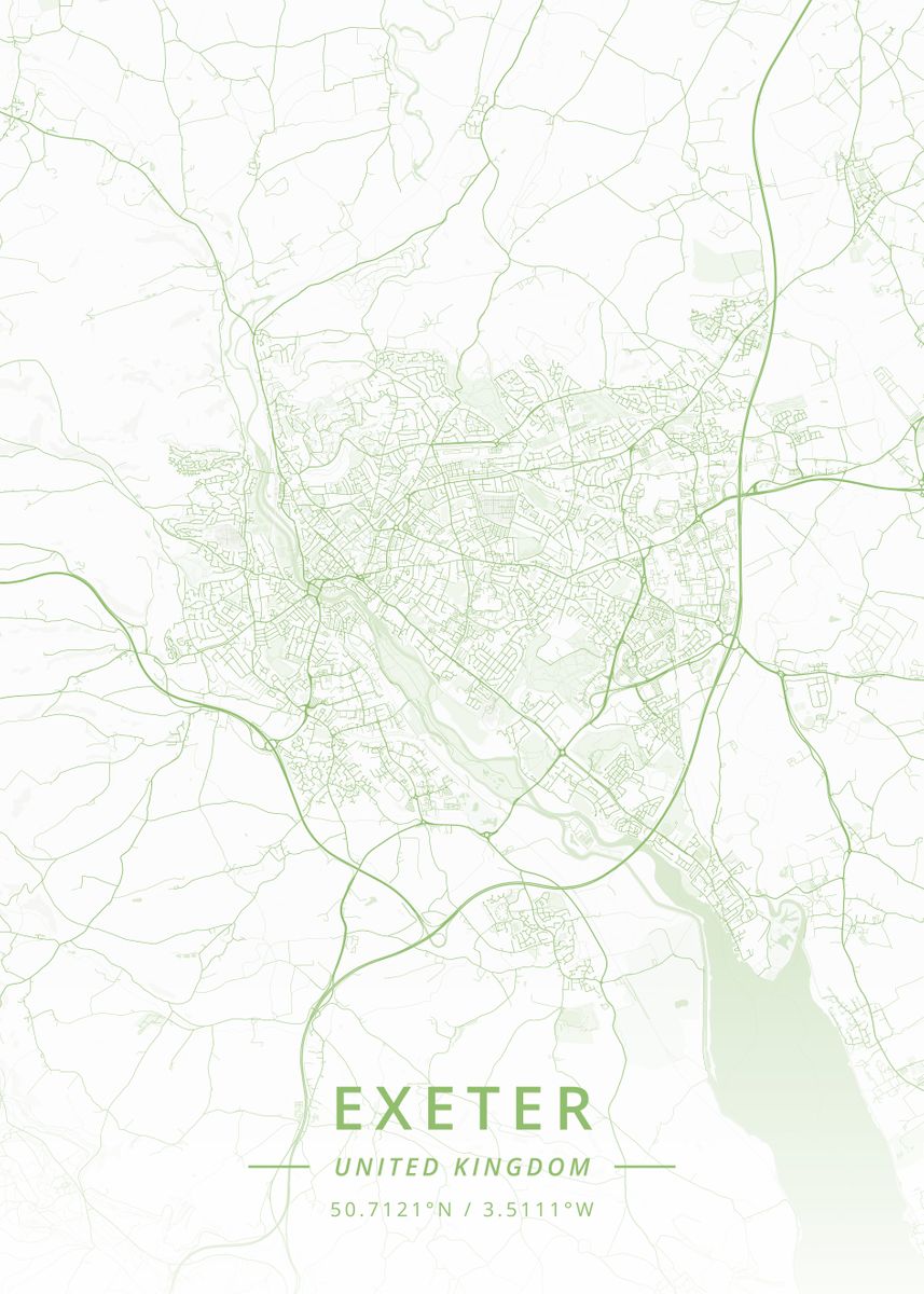'Exeter United Kingdom' Poster, picture, metal print, paint by Designer ...