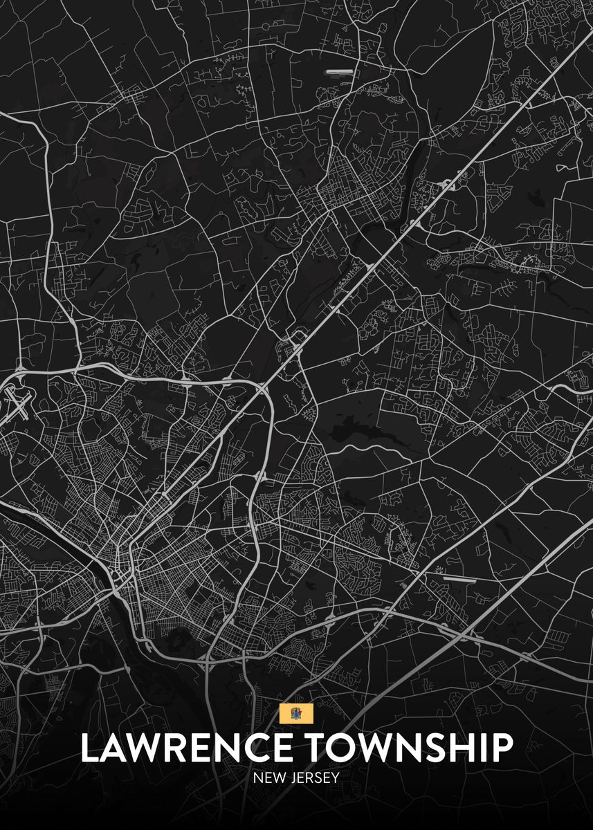 'Lawrence Township NJ' Poster, picture, metal print, paint by IMR ...