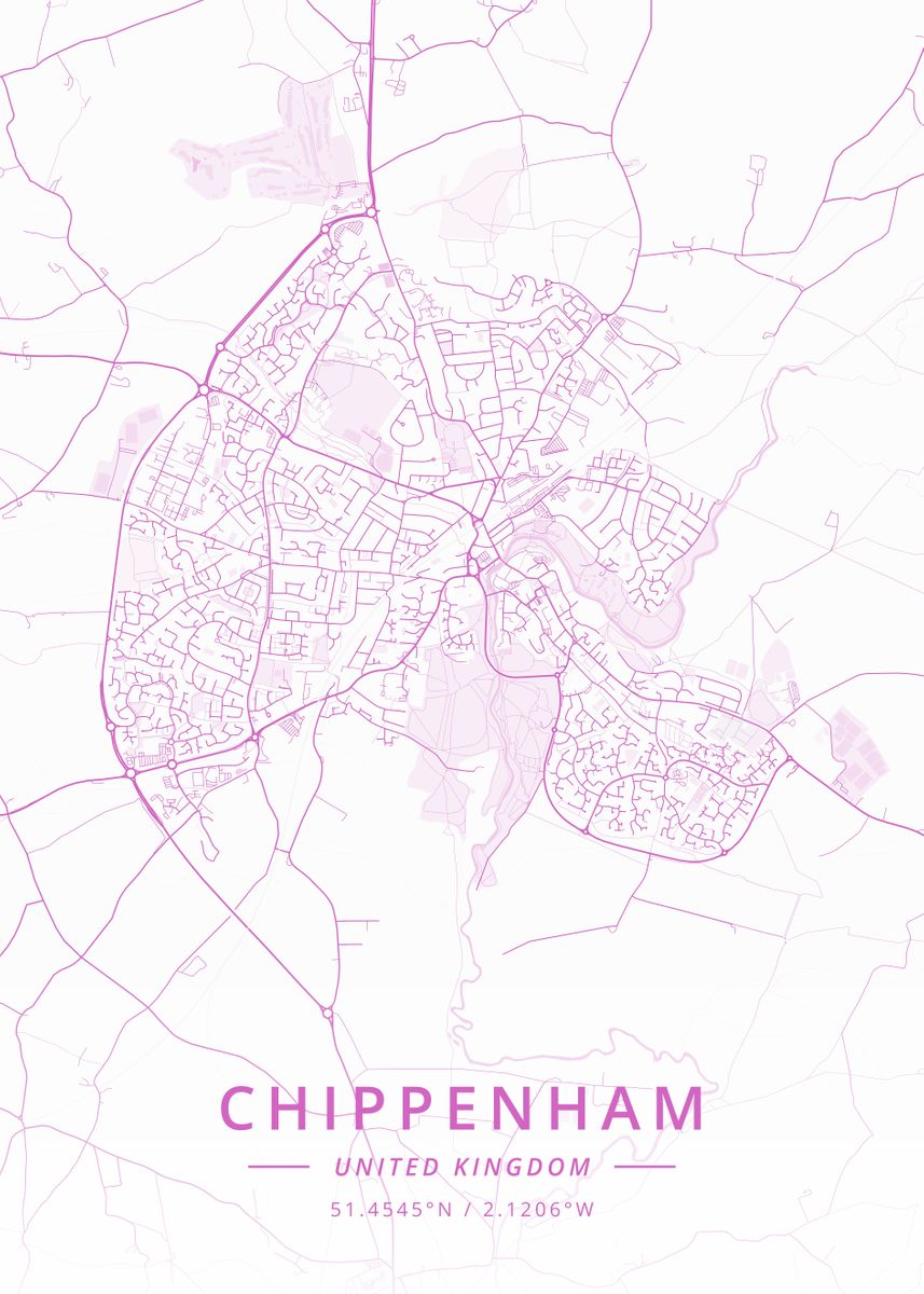 'Chippenham United Kingdom' Poster, picture, metal print, paint by ...