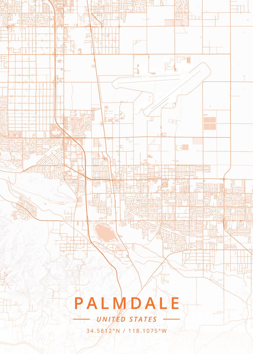 'Palmdale United States' Poster, picture, metal print, paint by ...