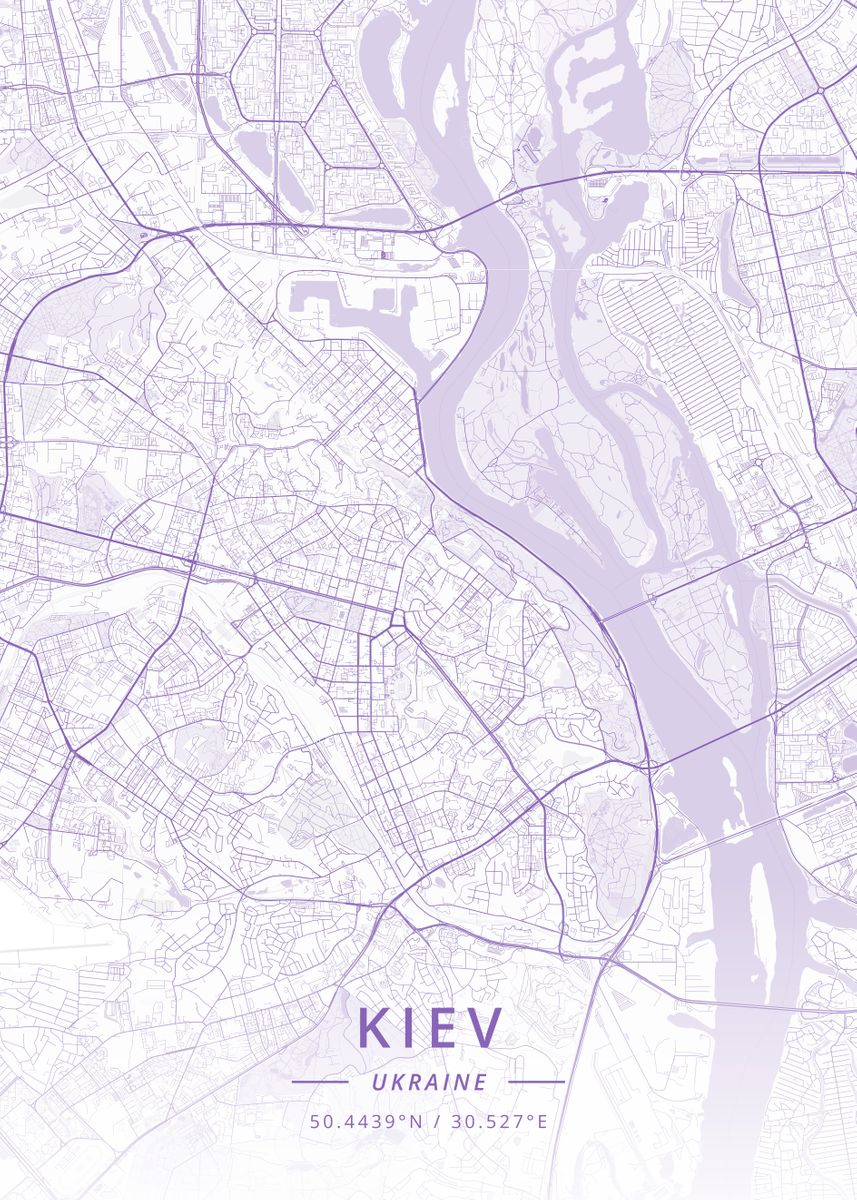 'Kiev Ukraine' Poster by Designer Map Art | Displate