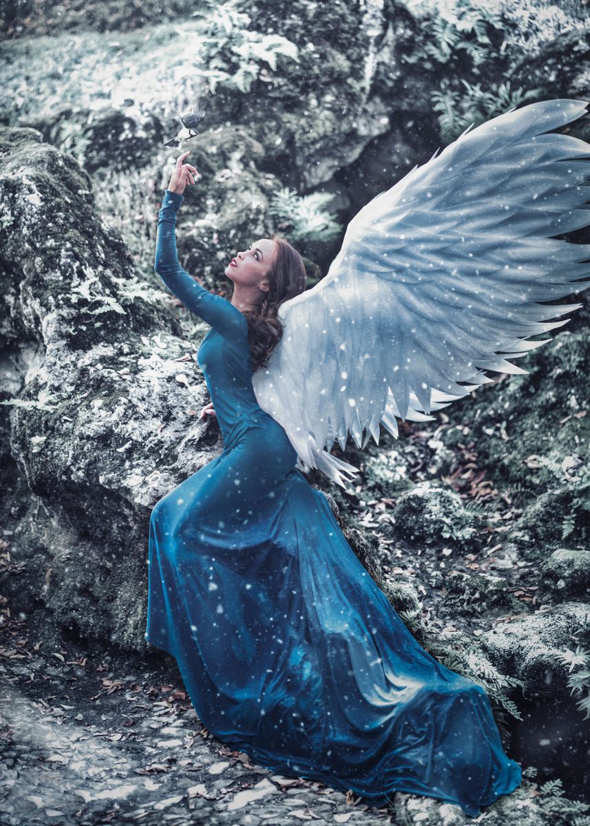 'Ice angel' Poster, picture, metal print, paint by Geoffroy Groult ...