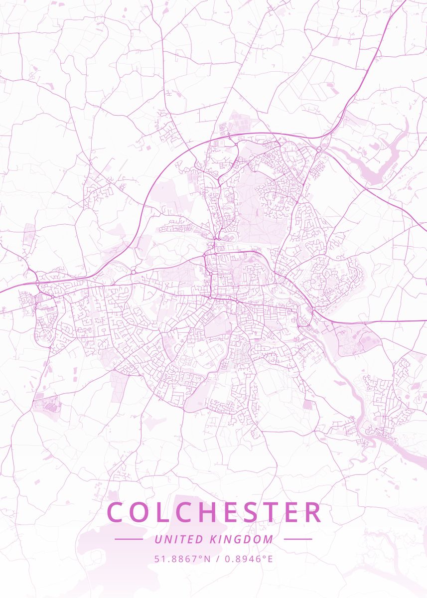 'Colchester United Kingdom' Poster by Designer Map Art | Displate