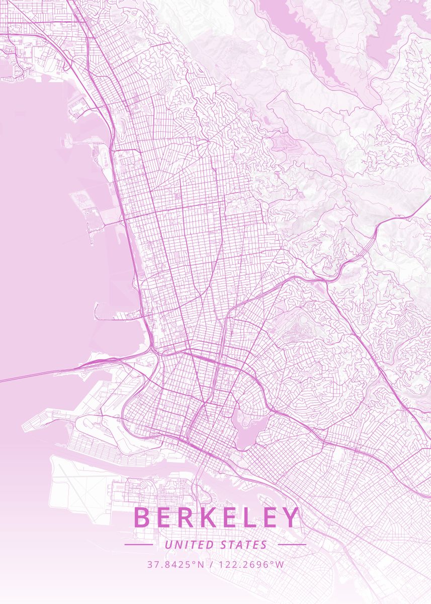 'Berkeley United States' Poster, picture, metal print, paint by ...