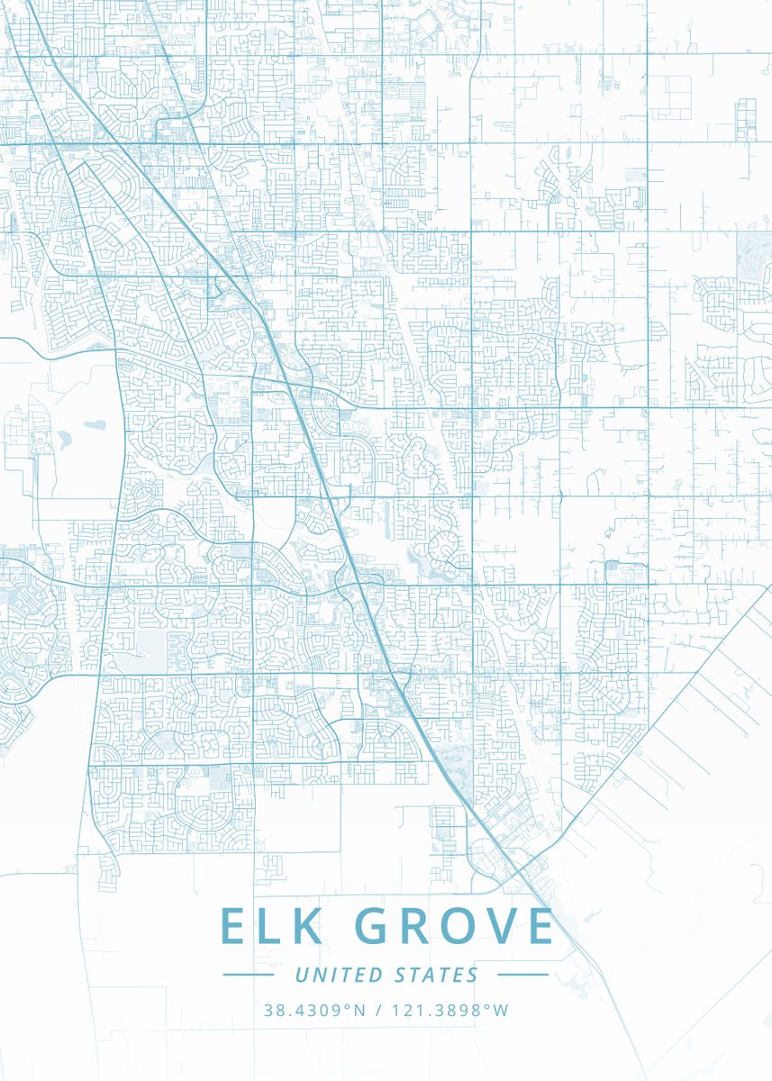 'Elk Grove United States' Poster by Designer Map Art | Displate