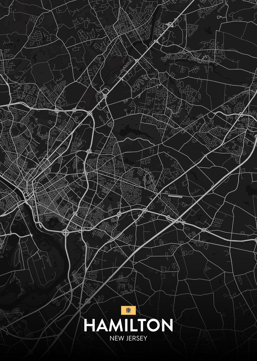 'Hamilton NJ' Poster by IMR Designs | Displate