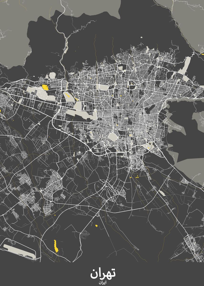'Tehran' Poster by mapsies | Displate