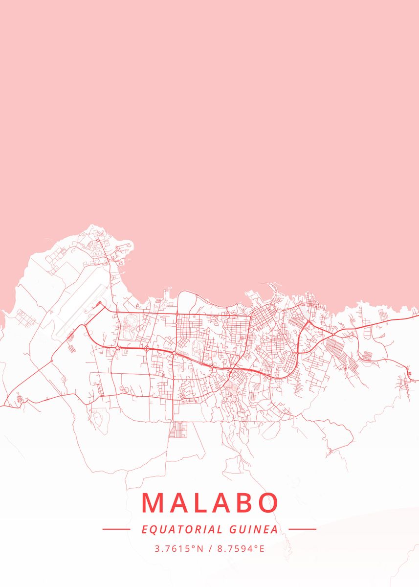 'Malabo Equatorial Guinea' Poster, picture, metal print, paint by ...