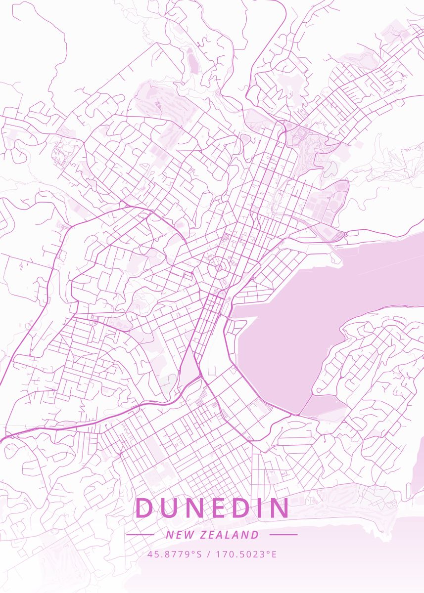 'Dunedin New Zealand' Poster, picture, metal print, paint by Designer ...