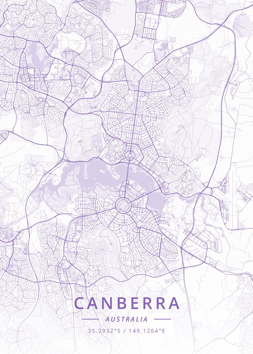 'Canberra Australia' Poster, picture, metal print, paint by Designer ...