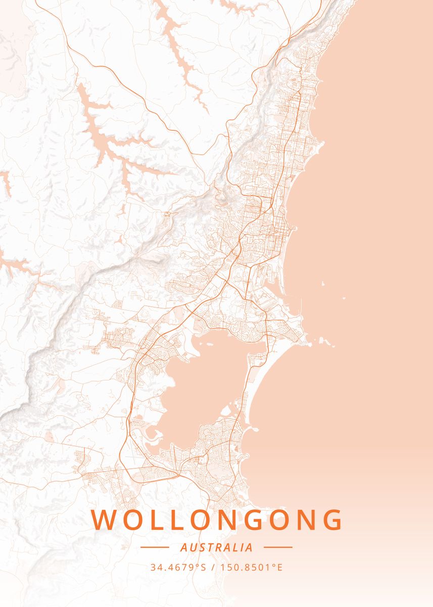 'Wollongong Australia' Poster, picture, metal print, paint by Designer ...