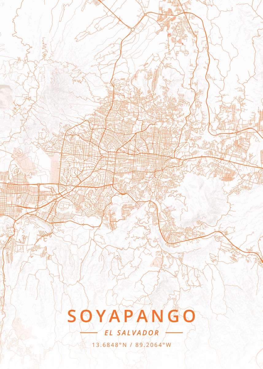 'Soyapango El Salvador' Poster, picture, metal print, paint by Designer ...