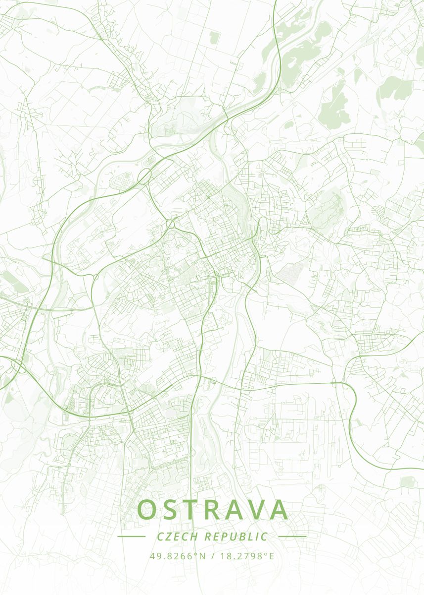 'Ostrava Czech Republic' Poster, picture, metal print, paint by ...