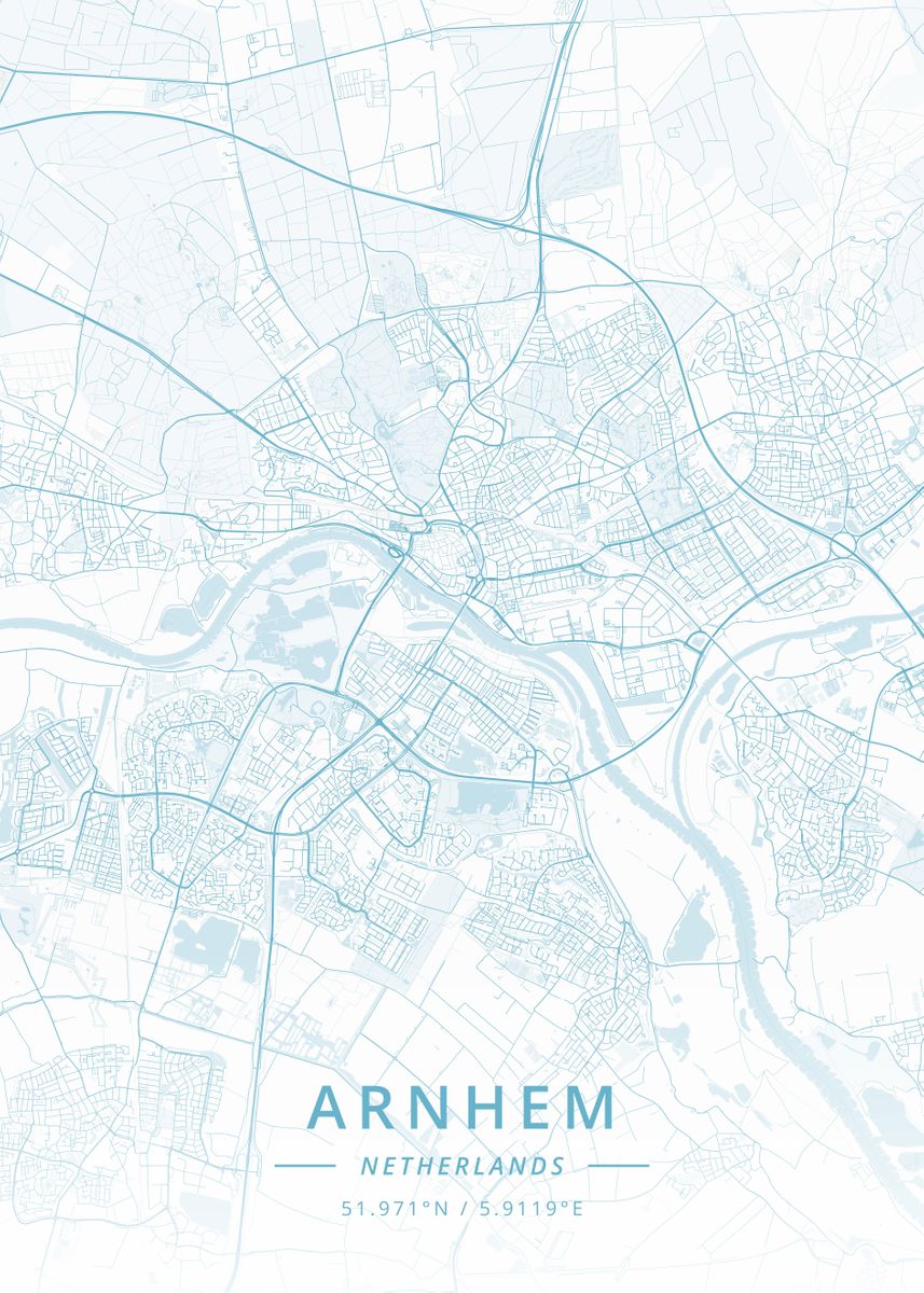 'Arnhem Netherlands' Poster, picture, metal print, paint by Designer ...