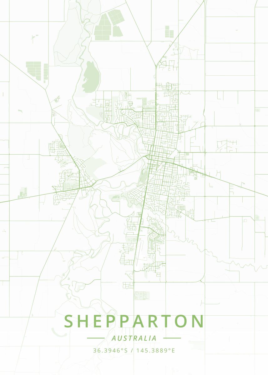 'Shepparton Australia' Poster, picture, metal print, paint by Designer ...