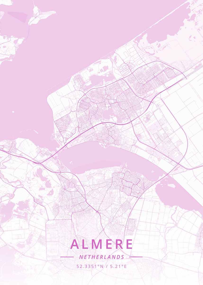 'Almere Netherlands' Poster, picture, metal print, paint by Designer ...