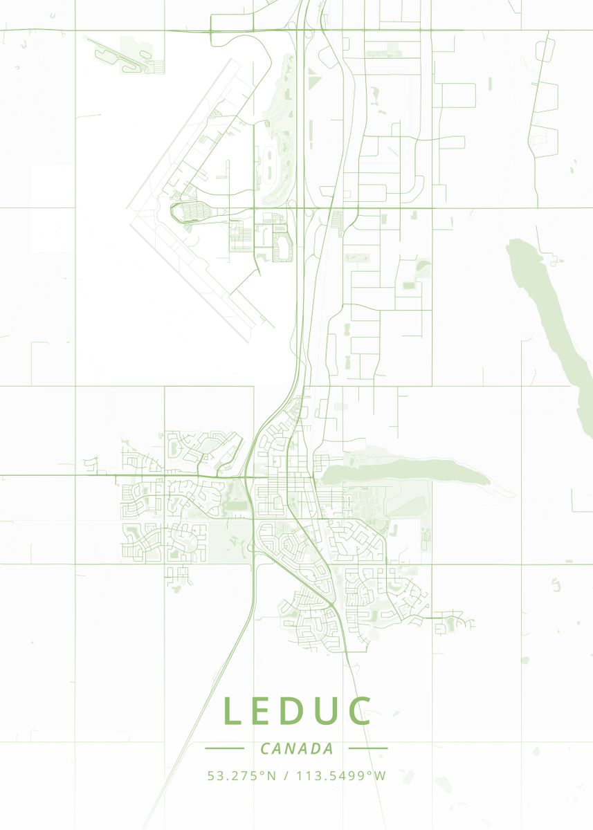'Leduc Canada' Poster, picture, metal print, paint by Designer Map Art ...