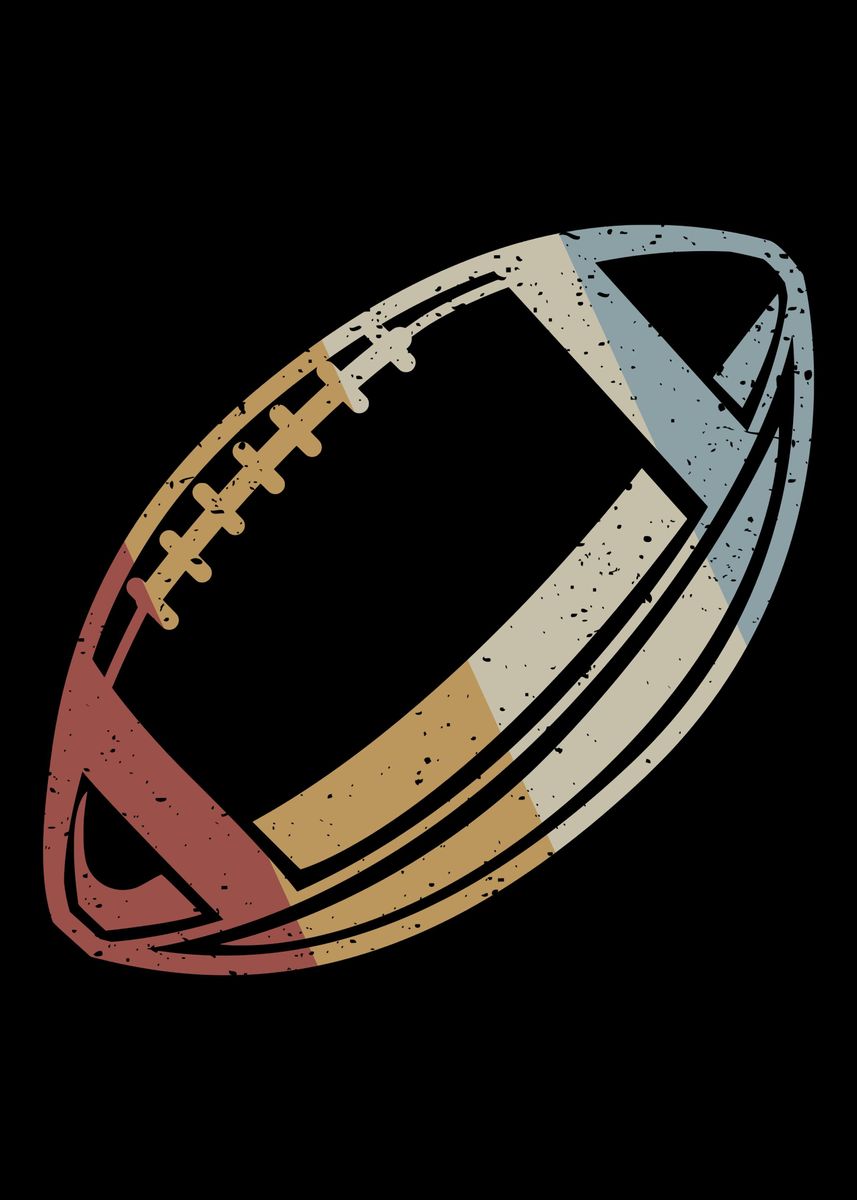 'Football Retro Vintage' Poster, picture, metal print, paint by ...