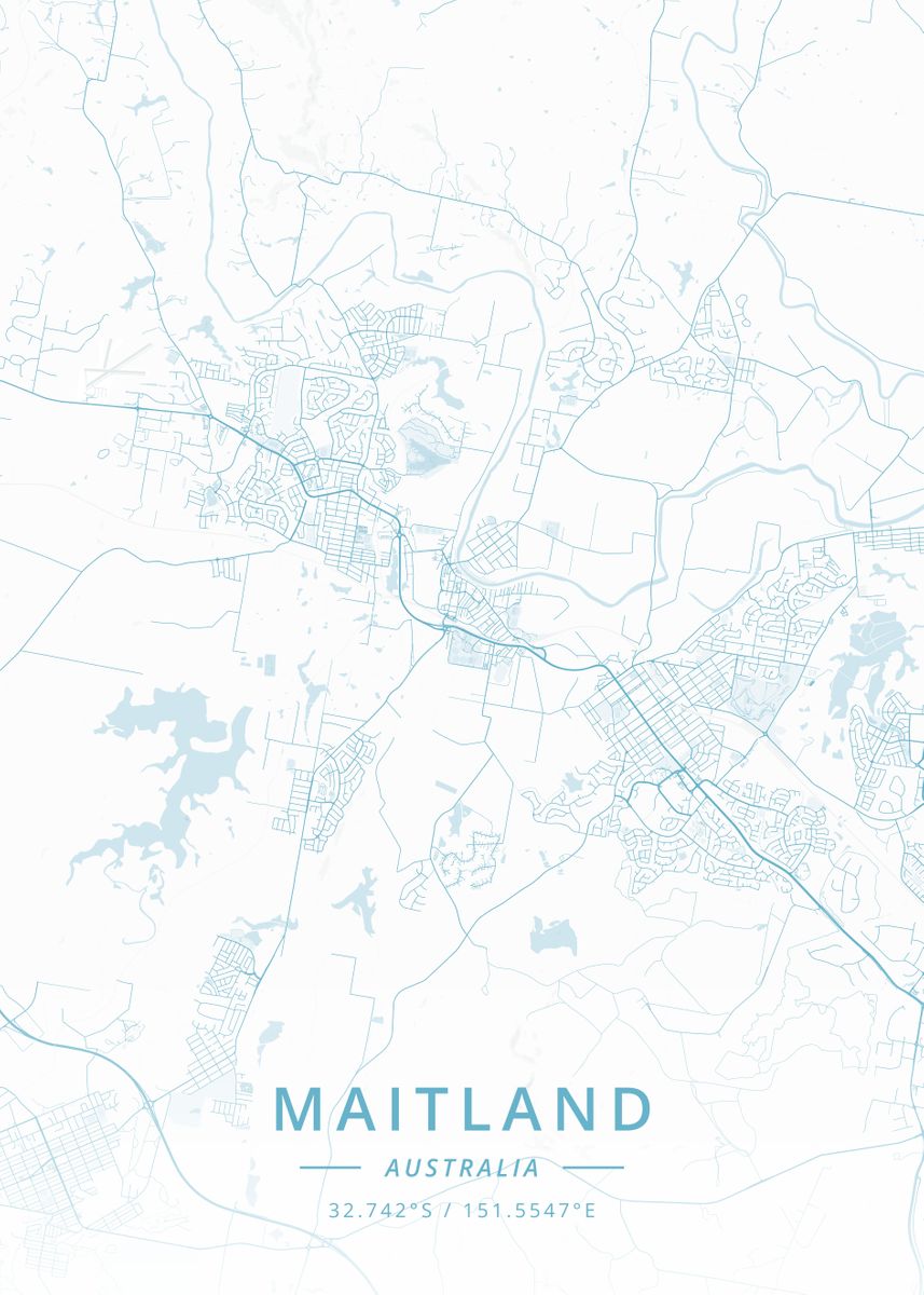 'Maitland Australia' Poster by Designer Map Art | Displate