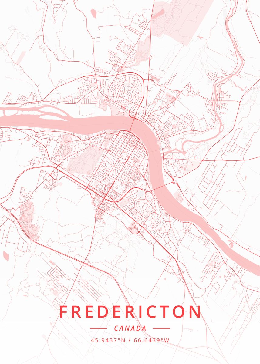 'Fredericton Canada' Poster, picture, metal print, paint by Designer ...