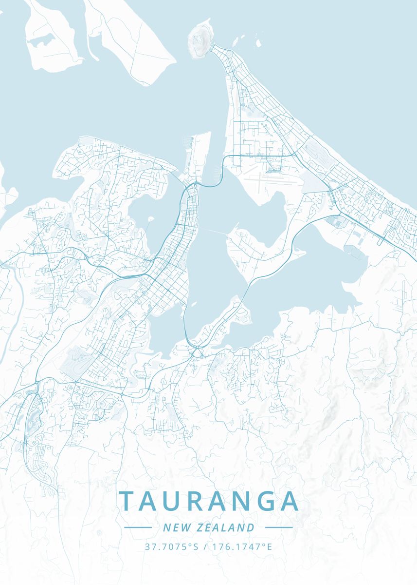 'Tauranga New Zealand' Poster, picture, metal print, paint by Designer ...