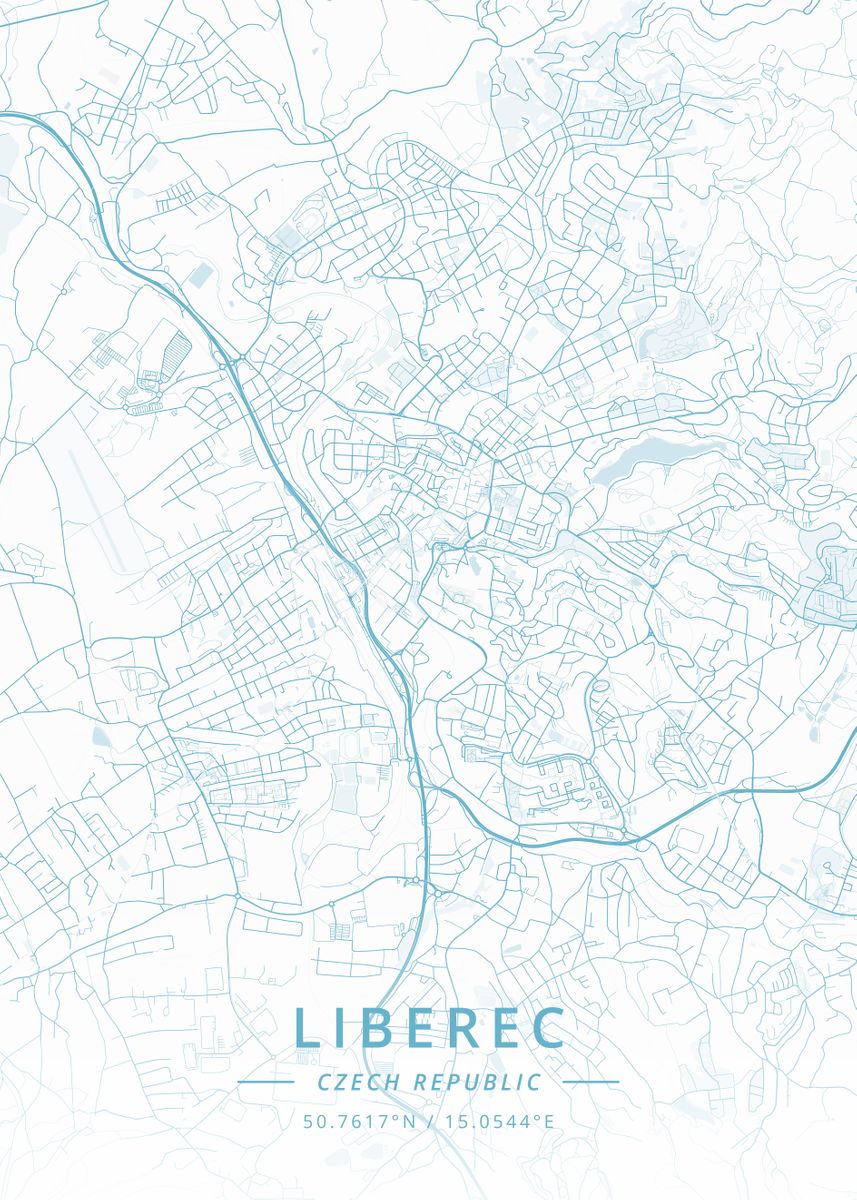 'Liberec Czech Republic' Poster, picture, metal print, paint by ...