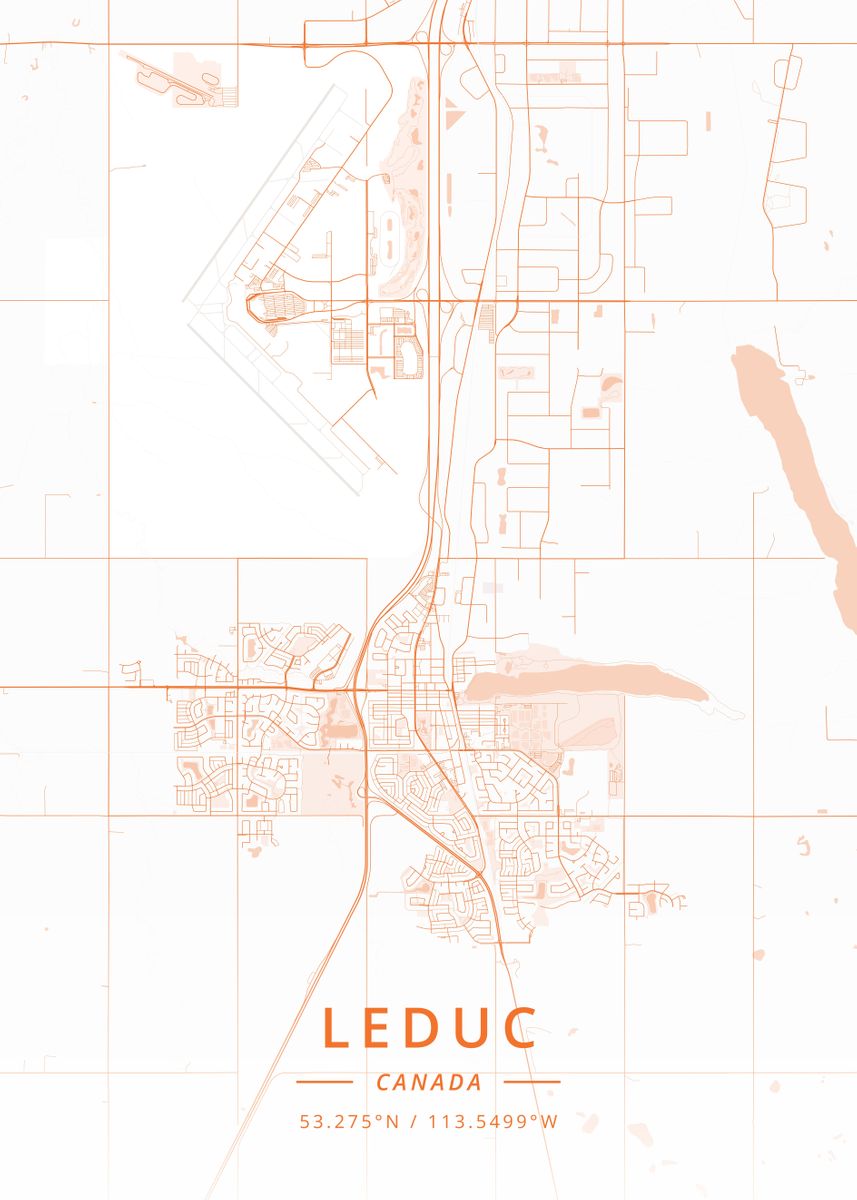 'Leduc Canada' Poster, picture, metal print, paint by Designer Map Art ...