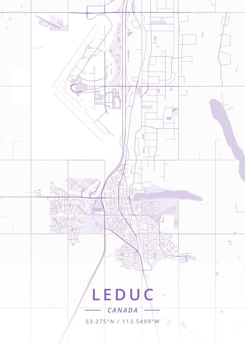 'Leduc Canada' Poster, picture, metal print, paint by Designer Map Art ...