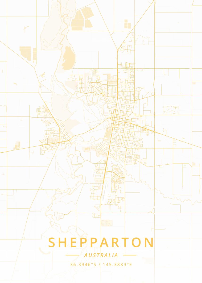 'Shepparton Australia' Poster, picture, metal print, paint by Designer ...